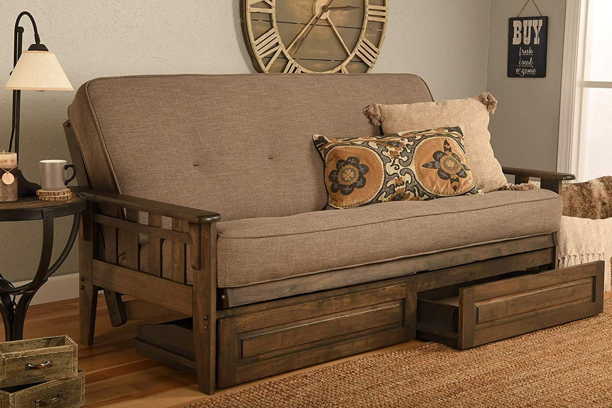 Full Size Stone "Futon Cover Only" Linen Textile Fabric Collection Fit ...